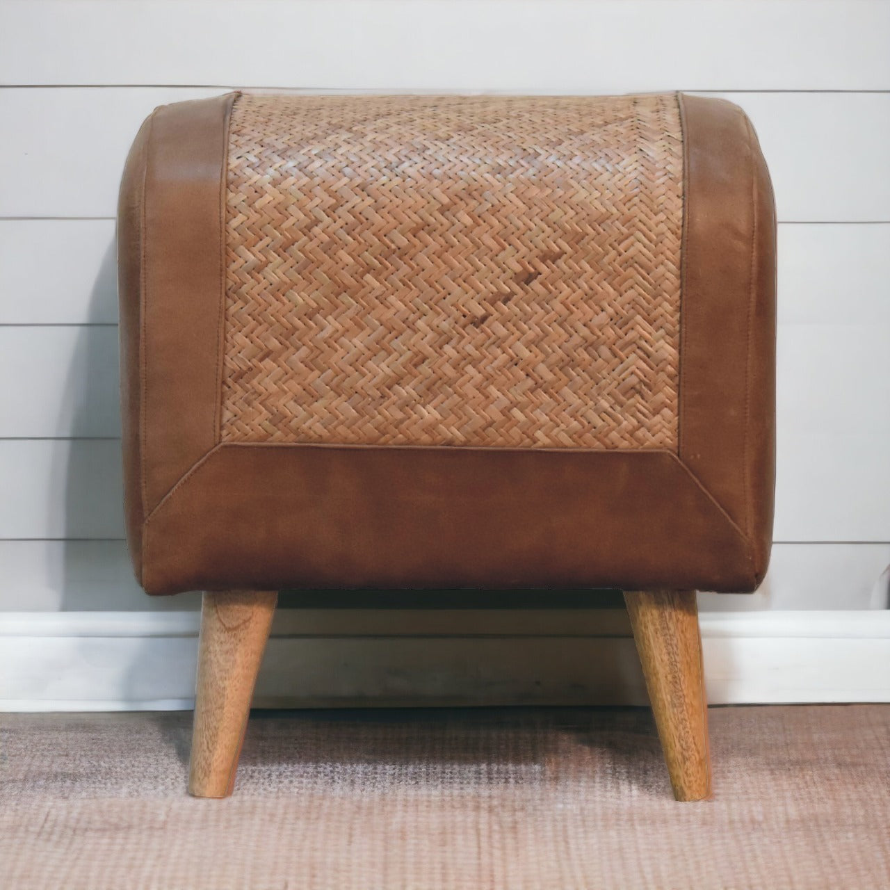 Seagrass Buffalo Square Footstool